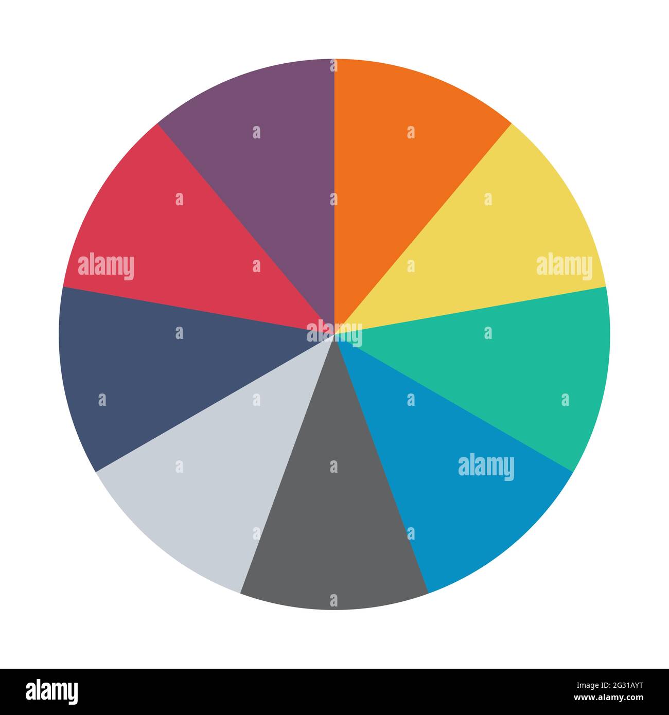 Infographic pie chart. Cycle presentation diagram 9 section. Vector ...