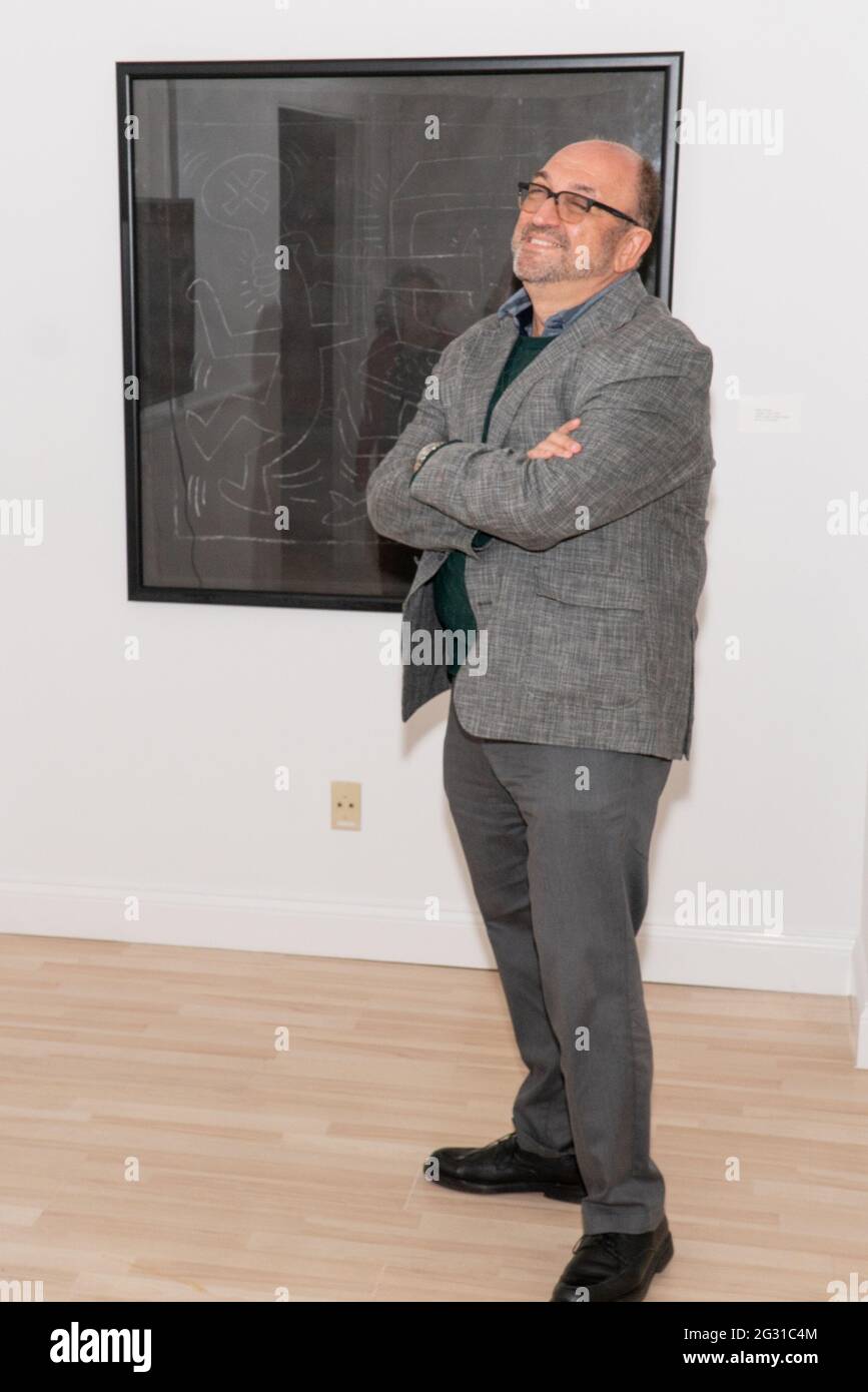 Roger Friedman attends Tethys Art Gallery Opening of Keith Haring to ...