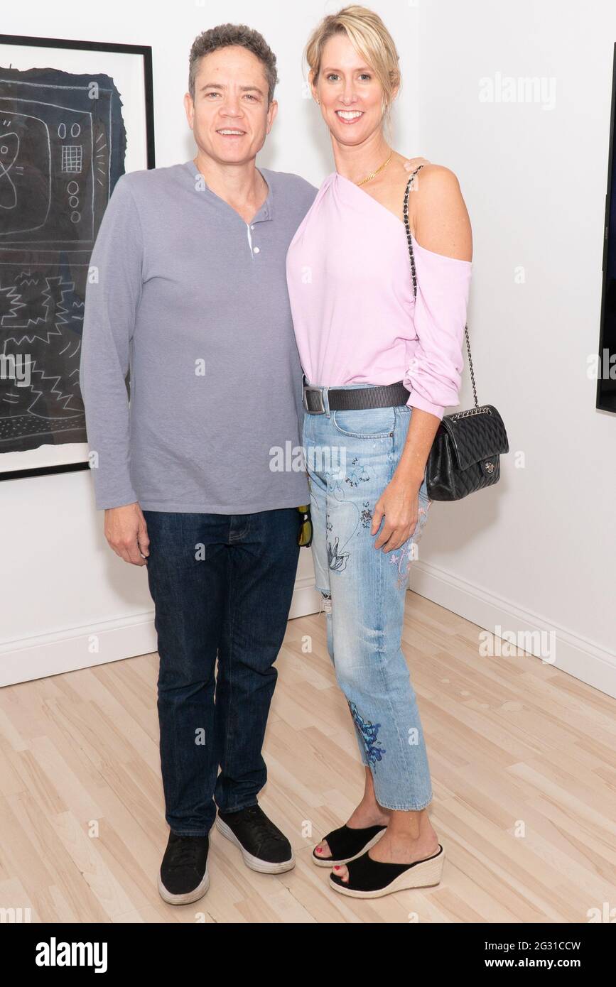 Jonny Ende and Randi Levine attend Tethys Art Gallery Opening of Keith ...