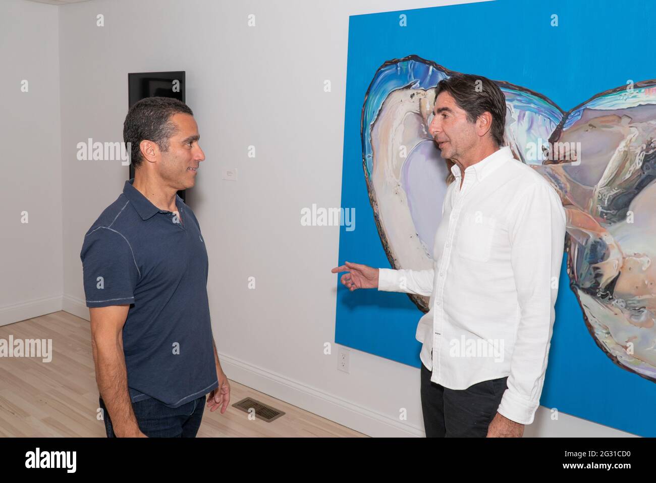Jon Kaiden and Harley Lippman attend Tethys Art Gallery Opening of ...