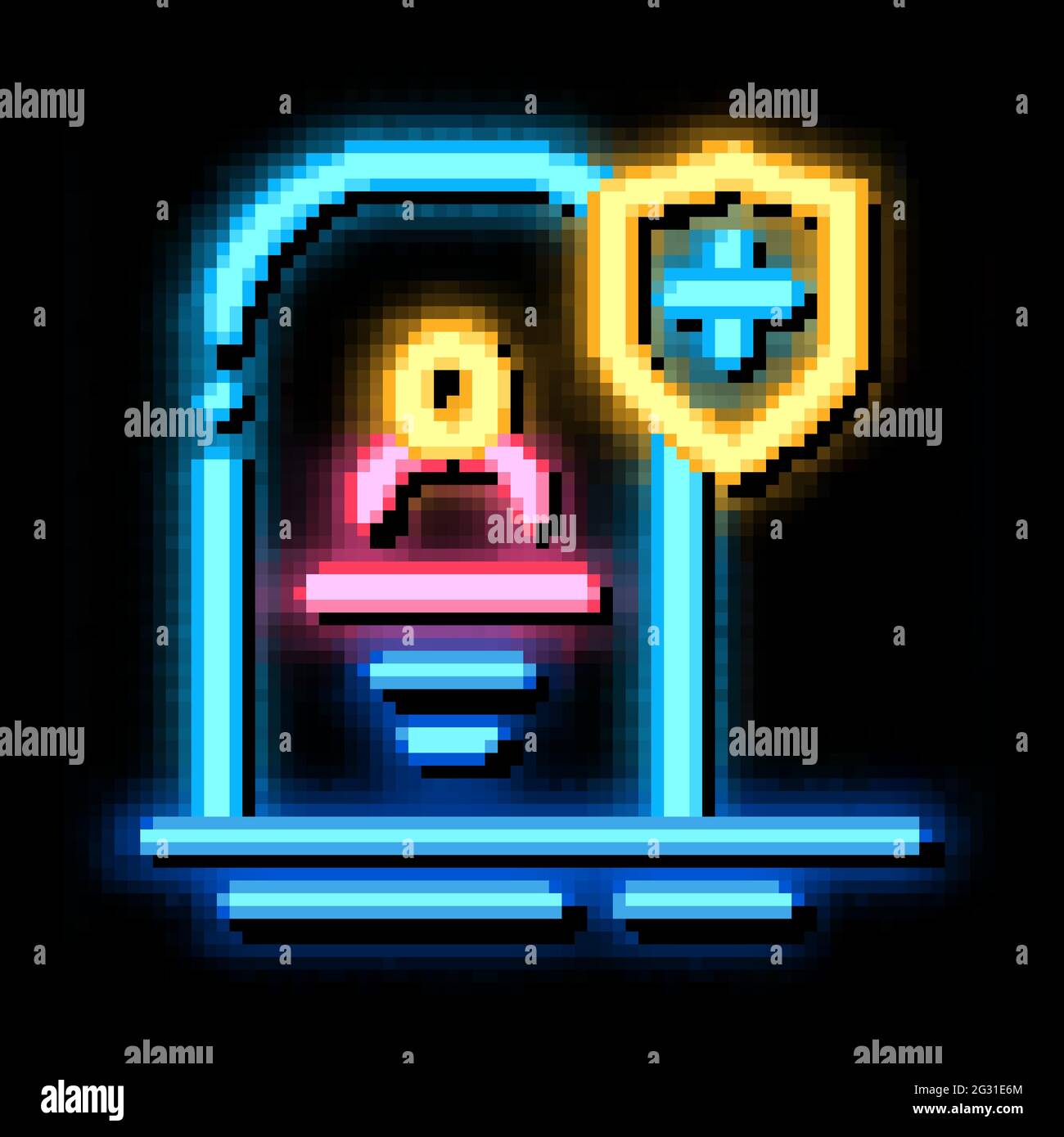 death insurance neon glow icon illustration Stock Vector Image & Art ...