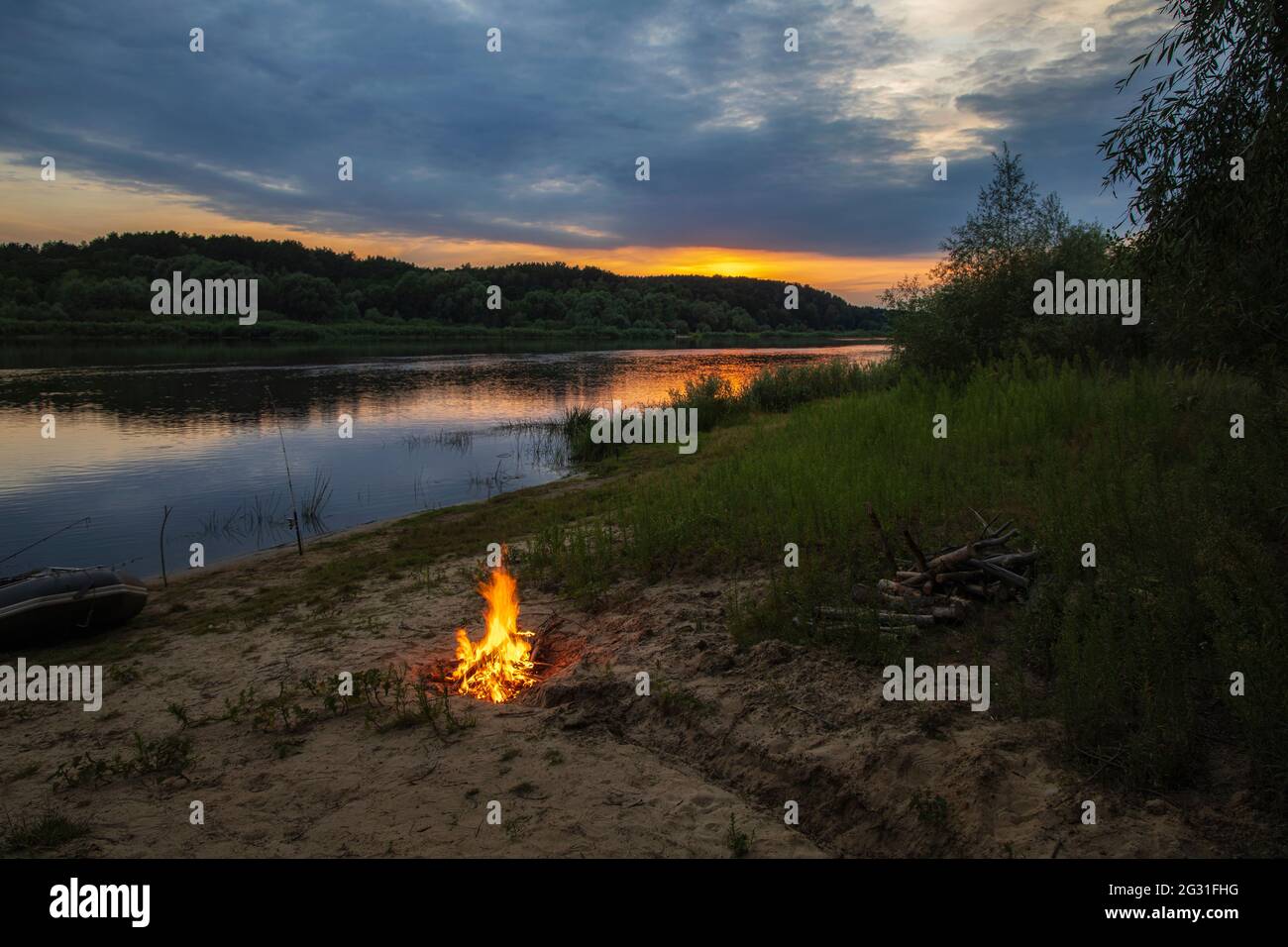 Beautiful view bonfire on hi-res stock photography and images - Alamy