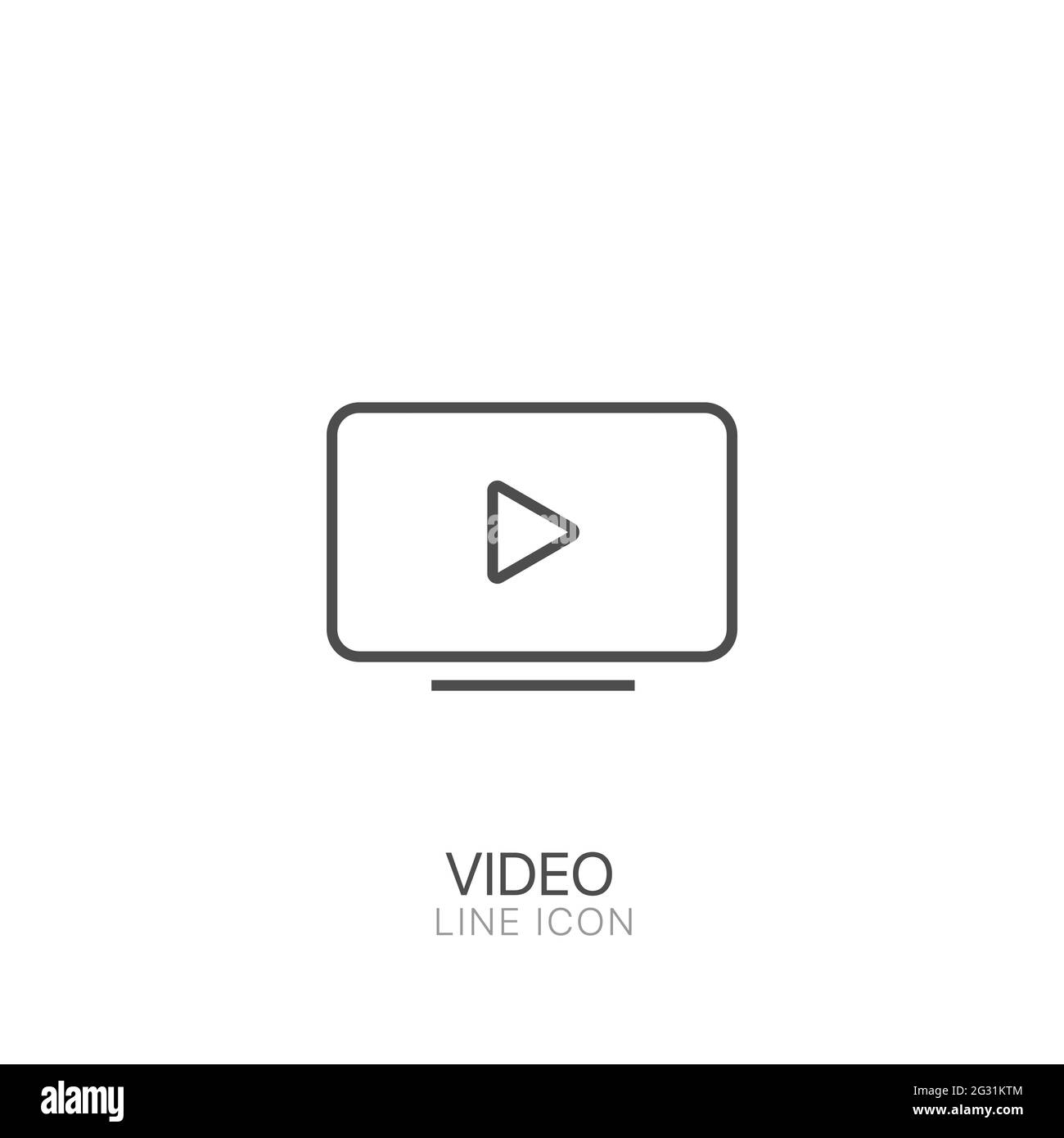 Flat Play Video Icon