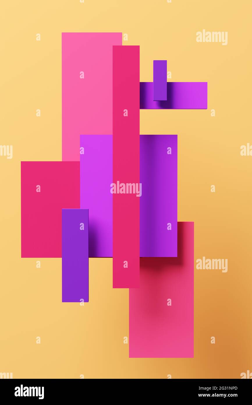 Abstract colorful background. Vertical format. 3D illustration Stock ...