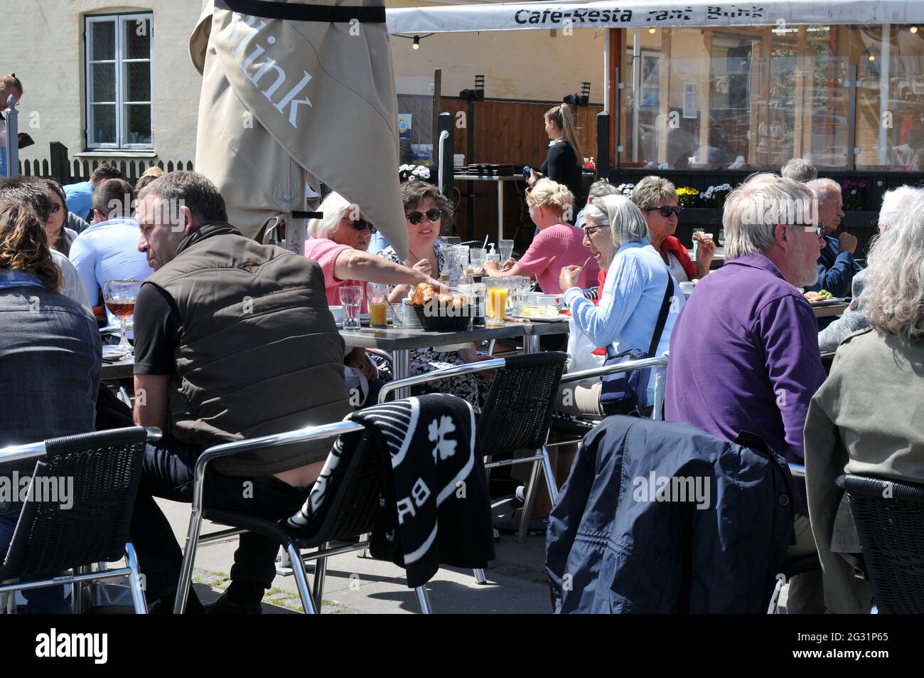 Dragor / Denmark. 13 June 2021,Danes enjoy sun shine wweather and out ...