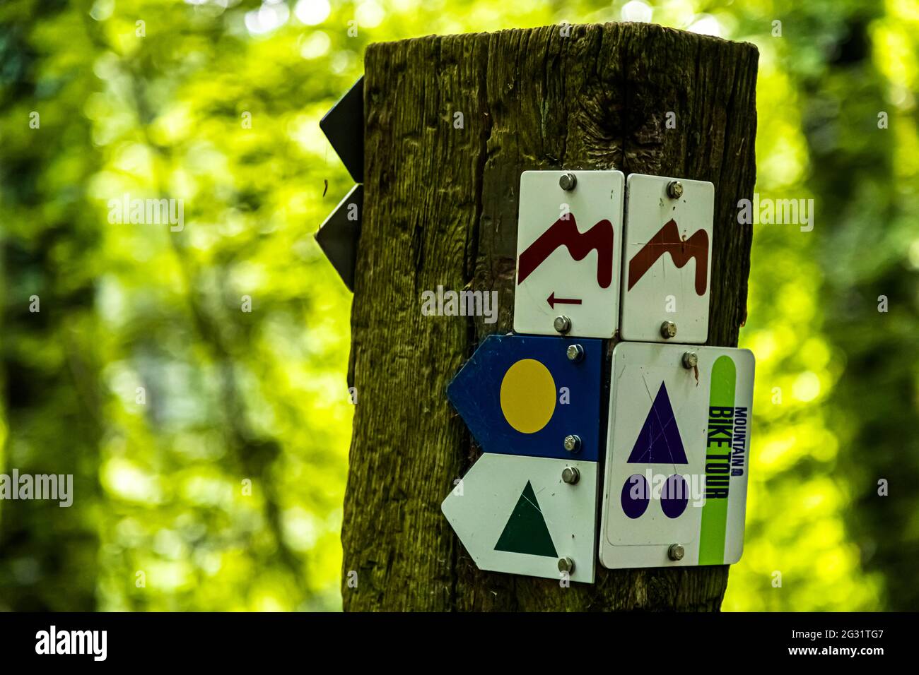 Marked hiking trails in Luxembourg Stock Photo - Alamy