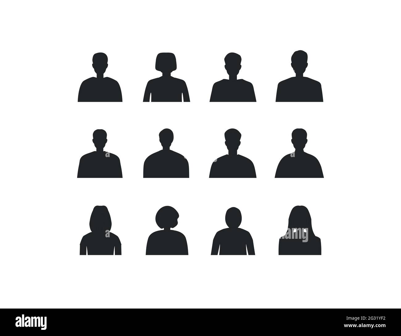 Vector illustration. Male and female, people users icon Stock Vector ...