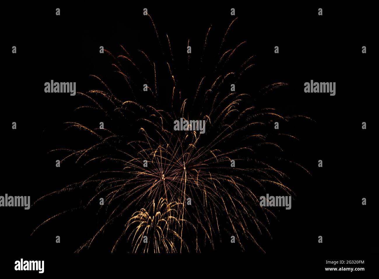 Dark sky with colorful firework blast Stock Photo - Alamy