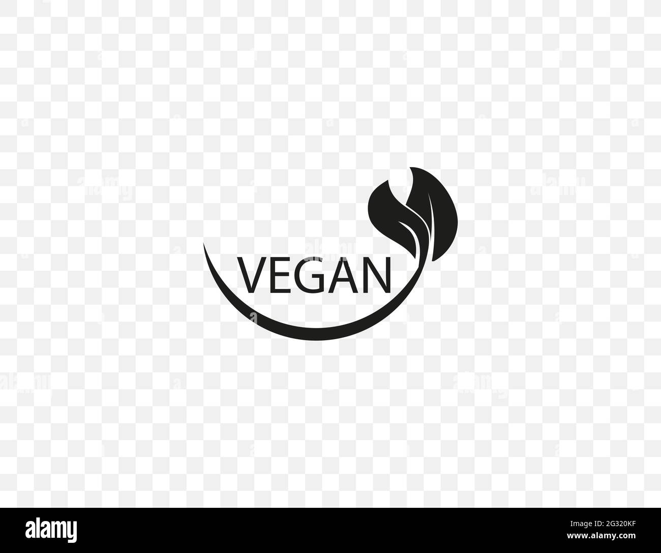 Vector illustration. Vegan leaf natural icon Stock Vector Image & Art ...