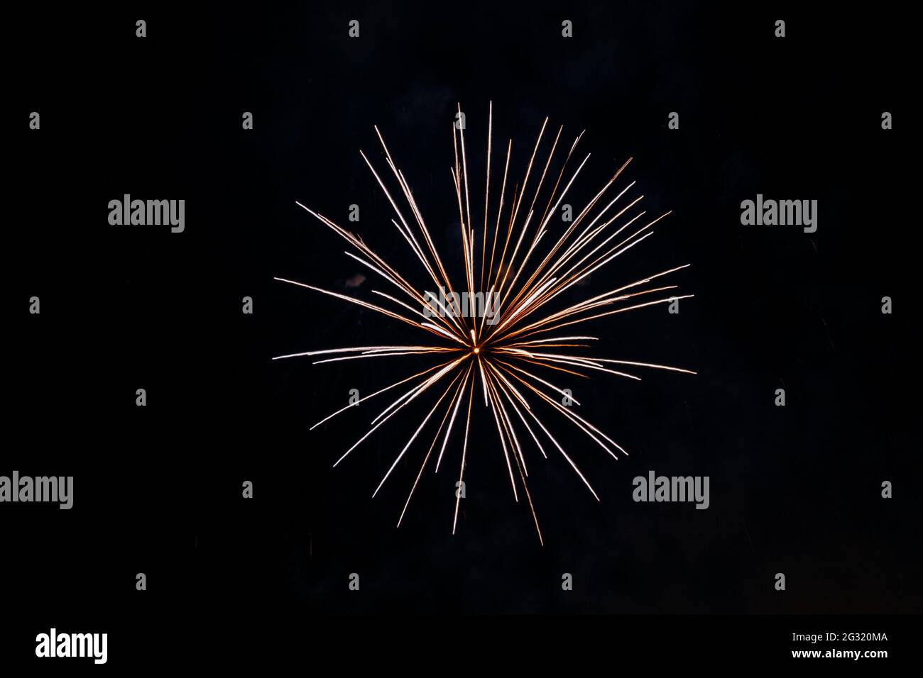Dark sky with colorful firework blast Stock Photo - Alamy