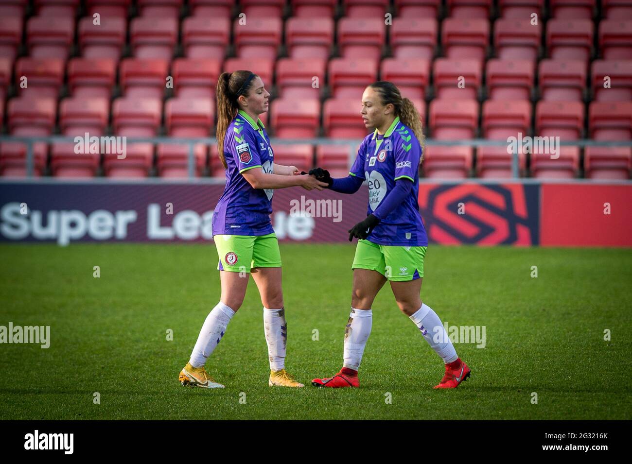 Leigh, Greater Manchester, England 20 December 2020. Barclays FA Womens ...