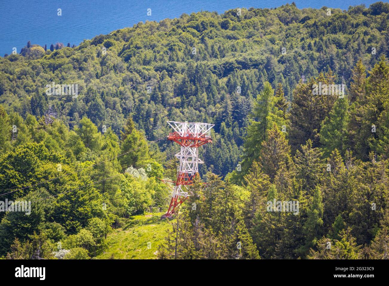 Cable Car to the Mottarone in Stresa at the Lago Maggiore in Piemont ...