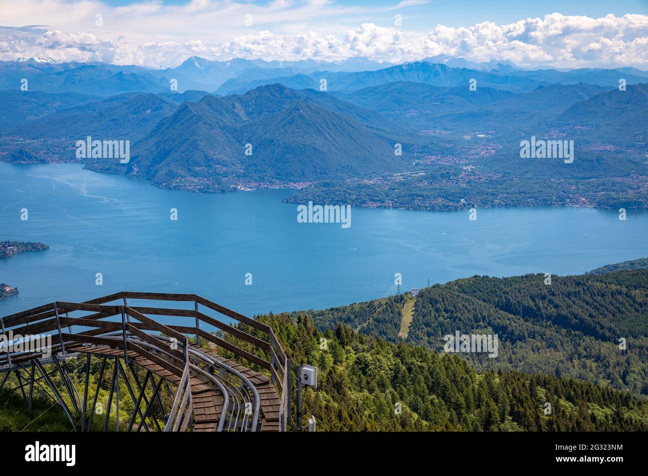 Roller Coaster on the Mount Mottarone over Stresa at the Lago Maggiore ...