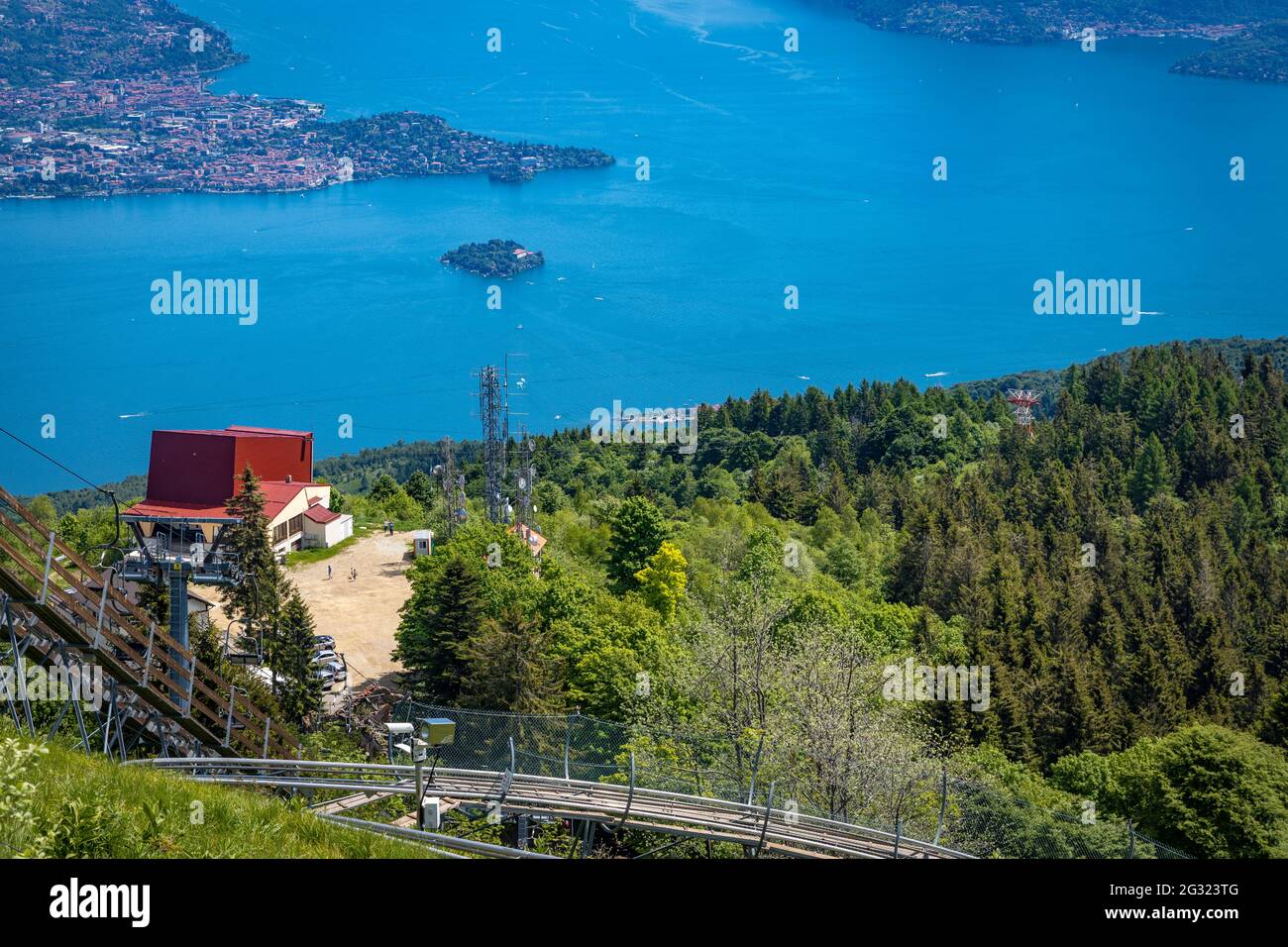 Cable Car to the Mottarone in Stresa at the Lago Maggiore in Piemont ...