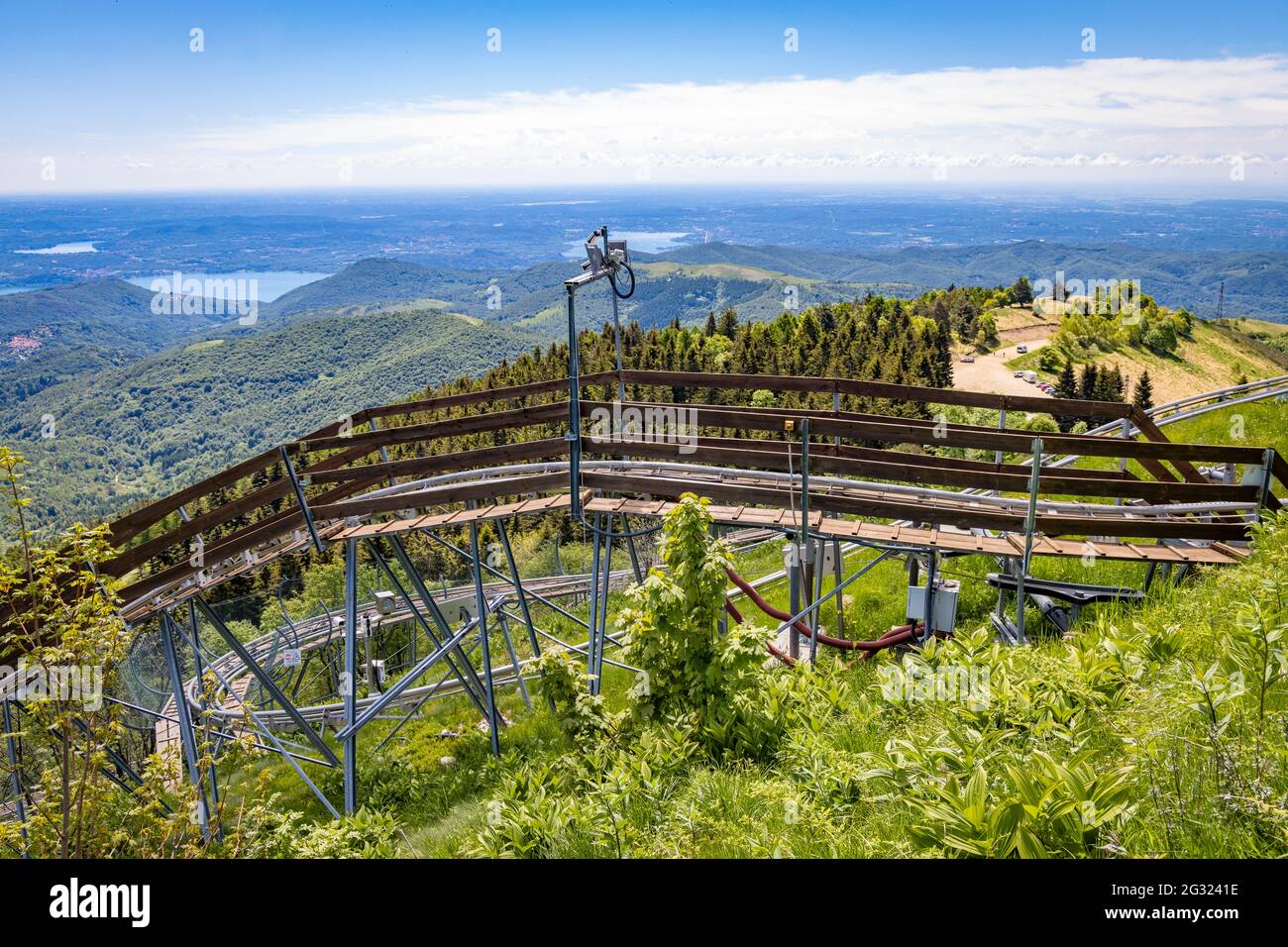 Roller Coaster on the Mount Mottarone over Stresa at the Lago Maggiore ...