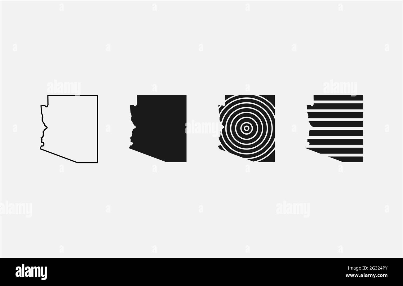 Arizona Silhouette Outline Icon Logo Vector Template suitable for any ...