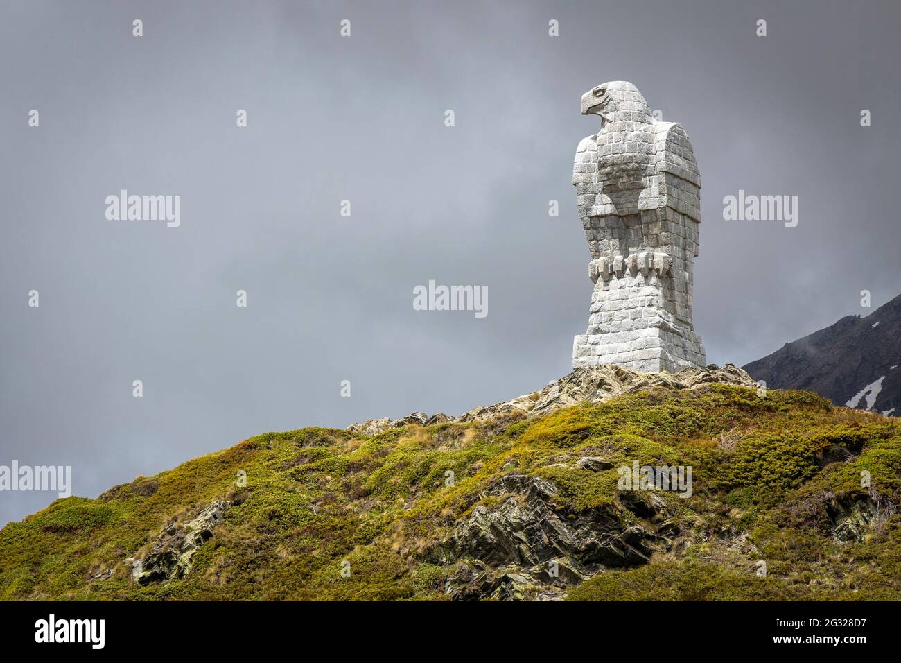 Wonderful landscapes at the drive over the high Simplon Pass in ...