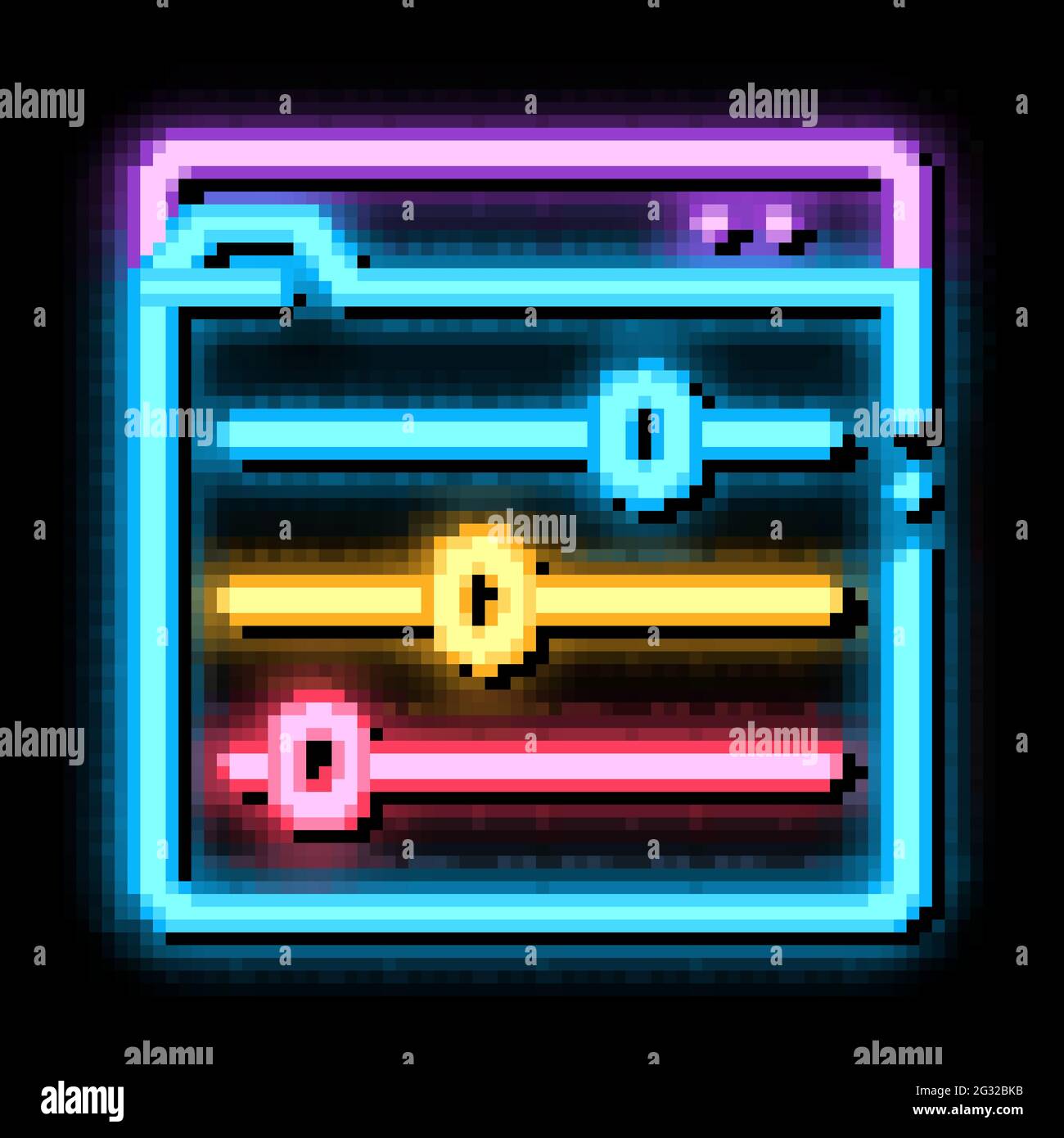 color rgb setting neon glow icon illustration Stock Vector Image & Art ...