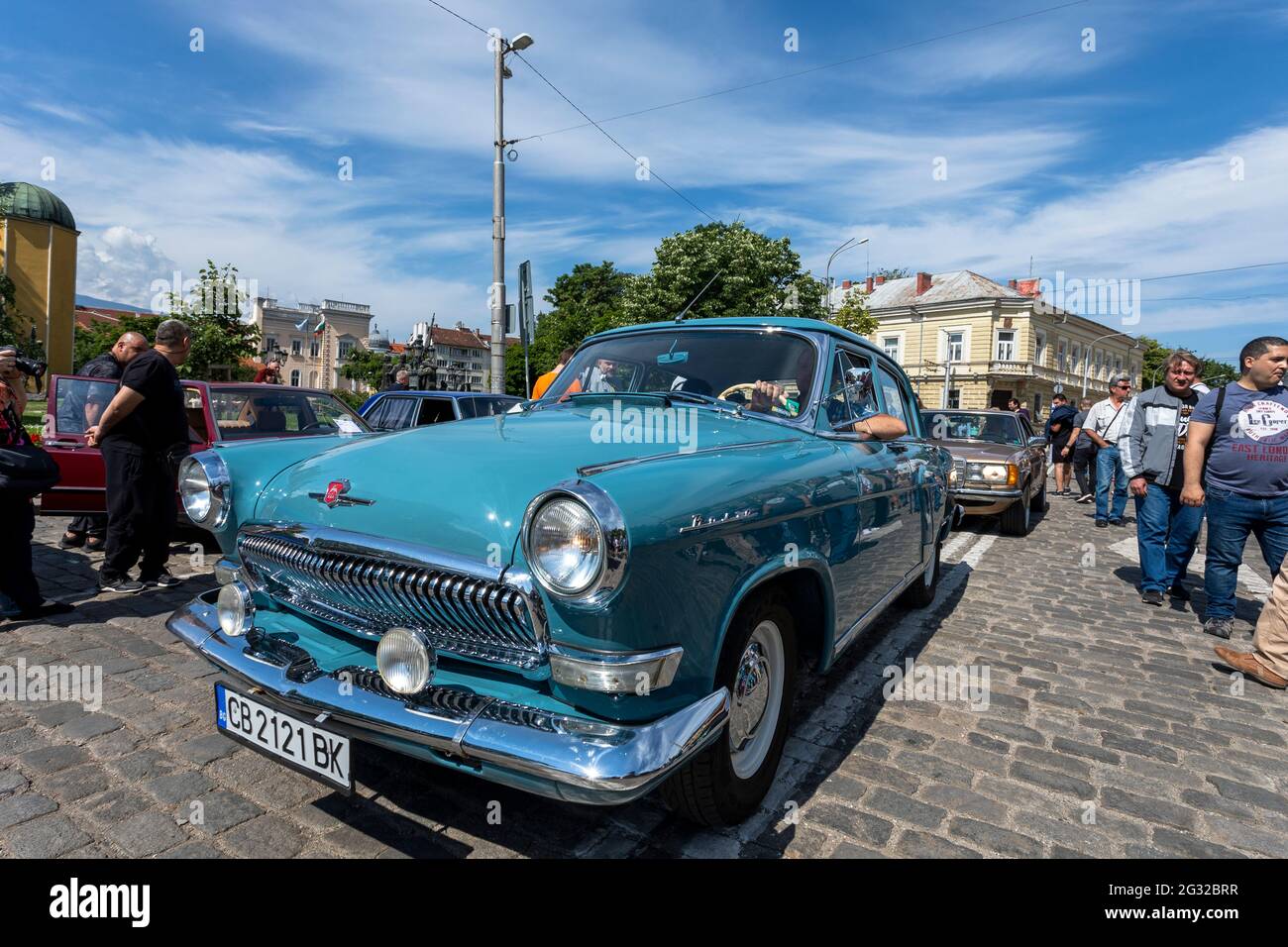 Sofia, Bulgaria - June 12, 2021: Retro parade of old retro cars Stock ...