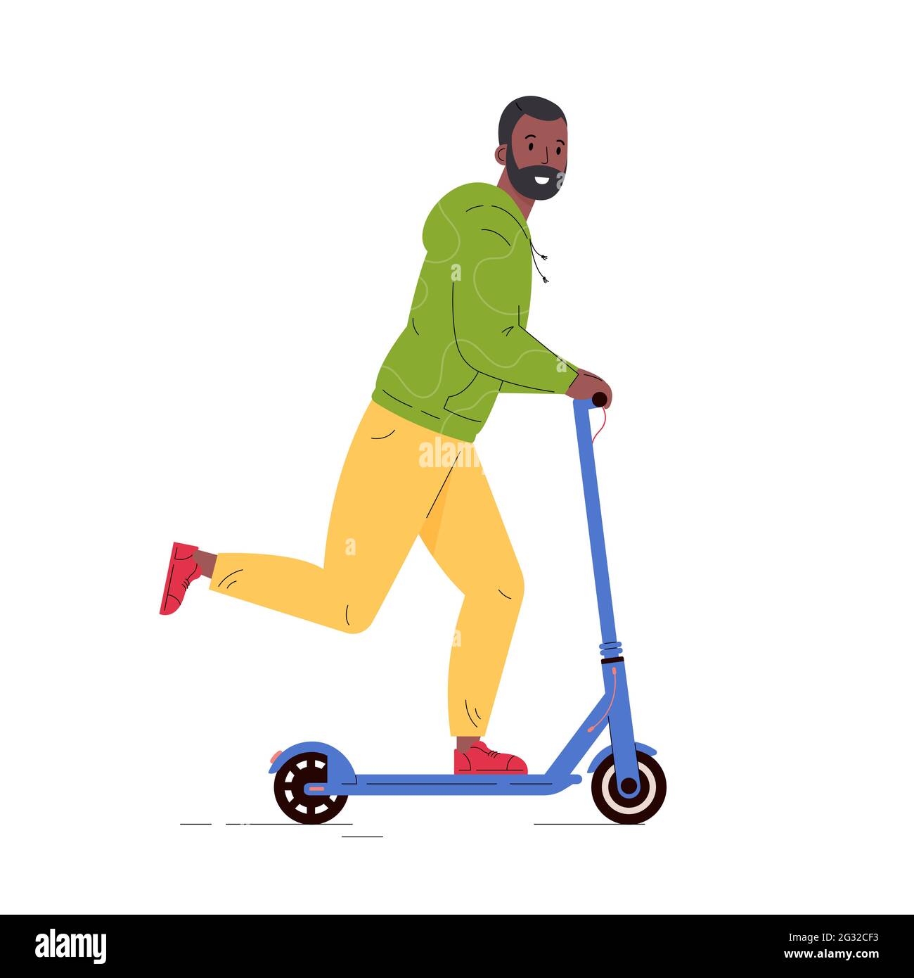 Electric scooter funny Cut Out Stock Images & Pictures - Alamy