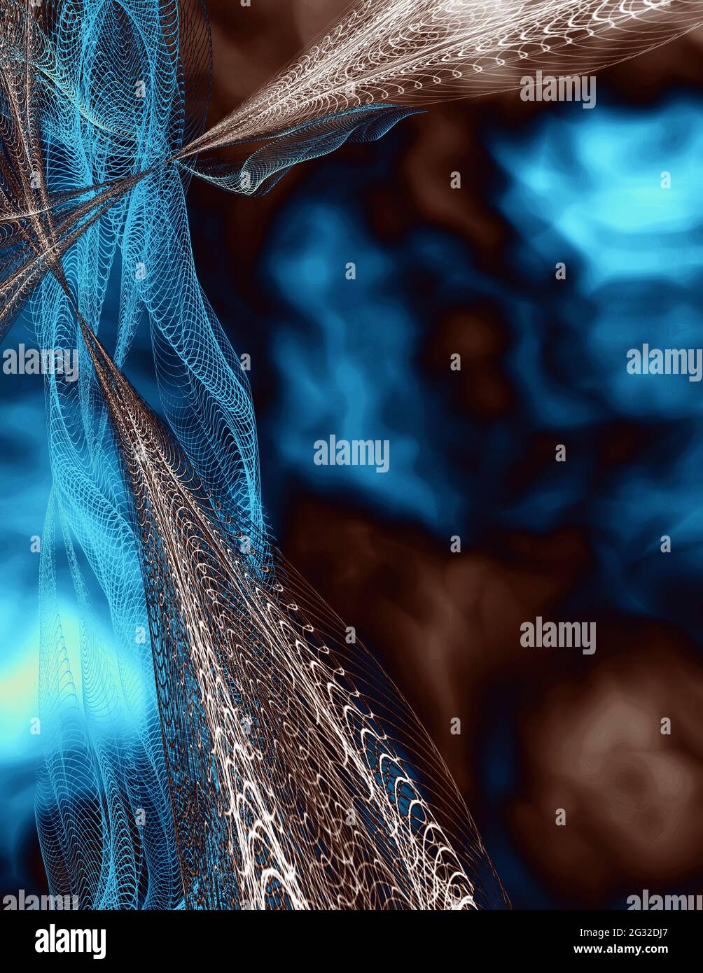 Abstract digital waves. Modern art. 3D rendering Stock Photo - Alamy