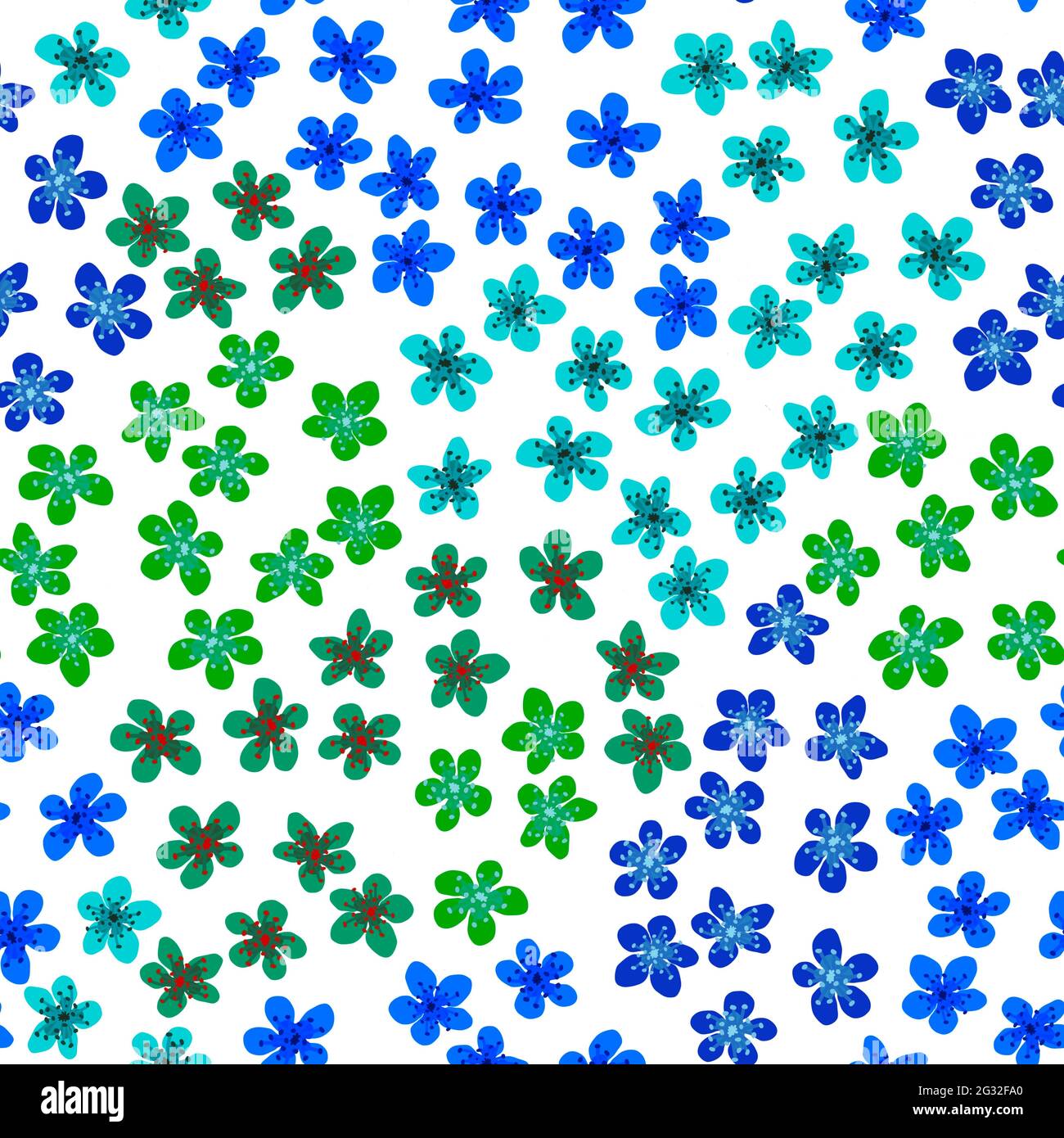 Seamless pattern with blossoming Japanese cherry sakura for fabric ...