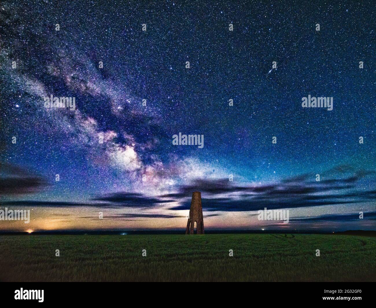 Milky Way over The Daymark, Devon, England, Europe Stock Photo - Alamy