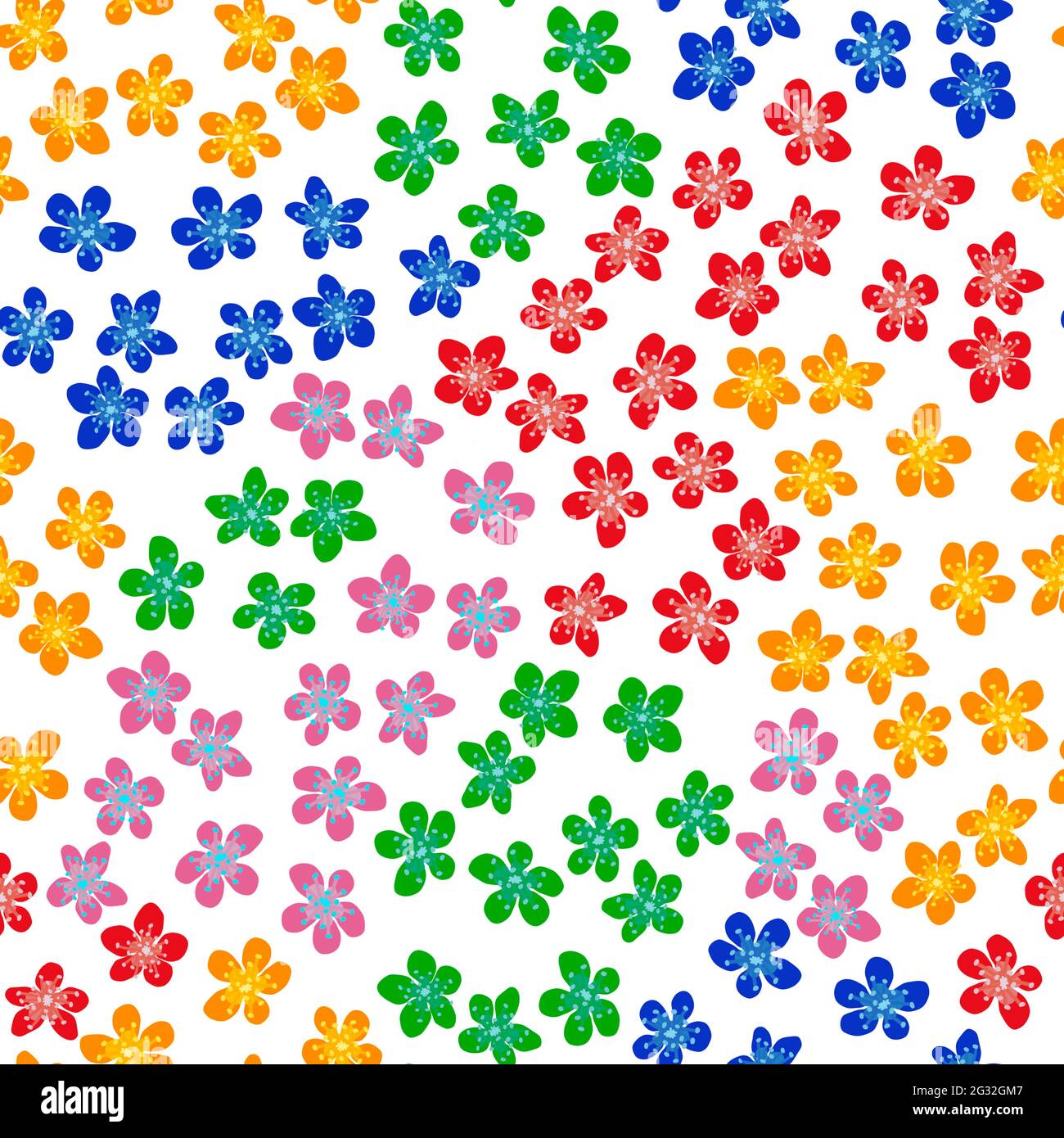 Seamless pattern with blossoming Japanese cherry sakura for fabric ...