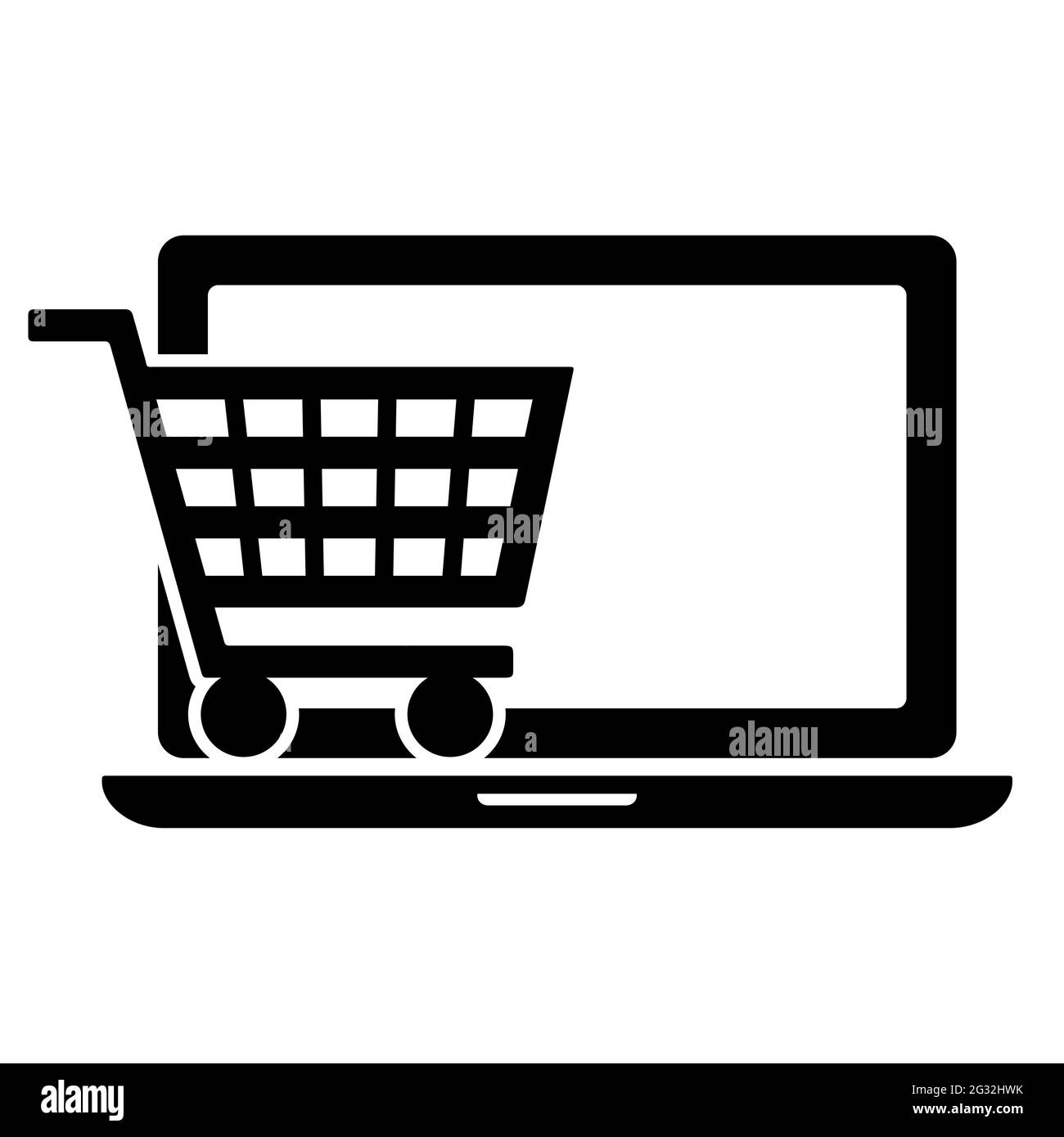 Simple black shop, online store vector icon isolated on white ...