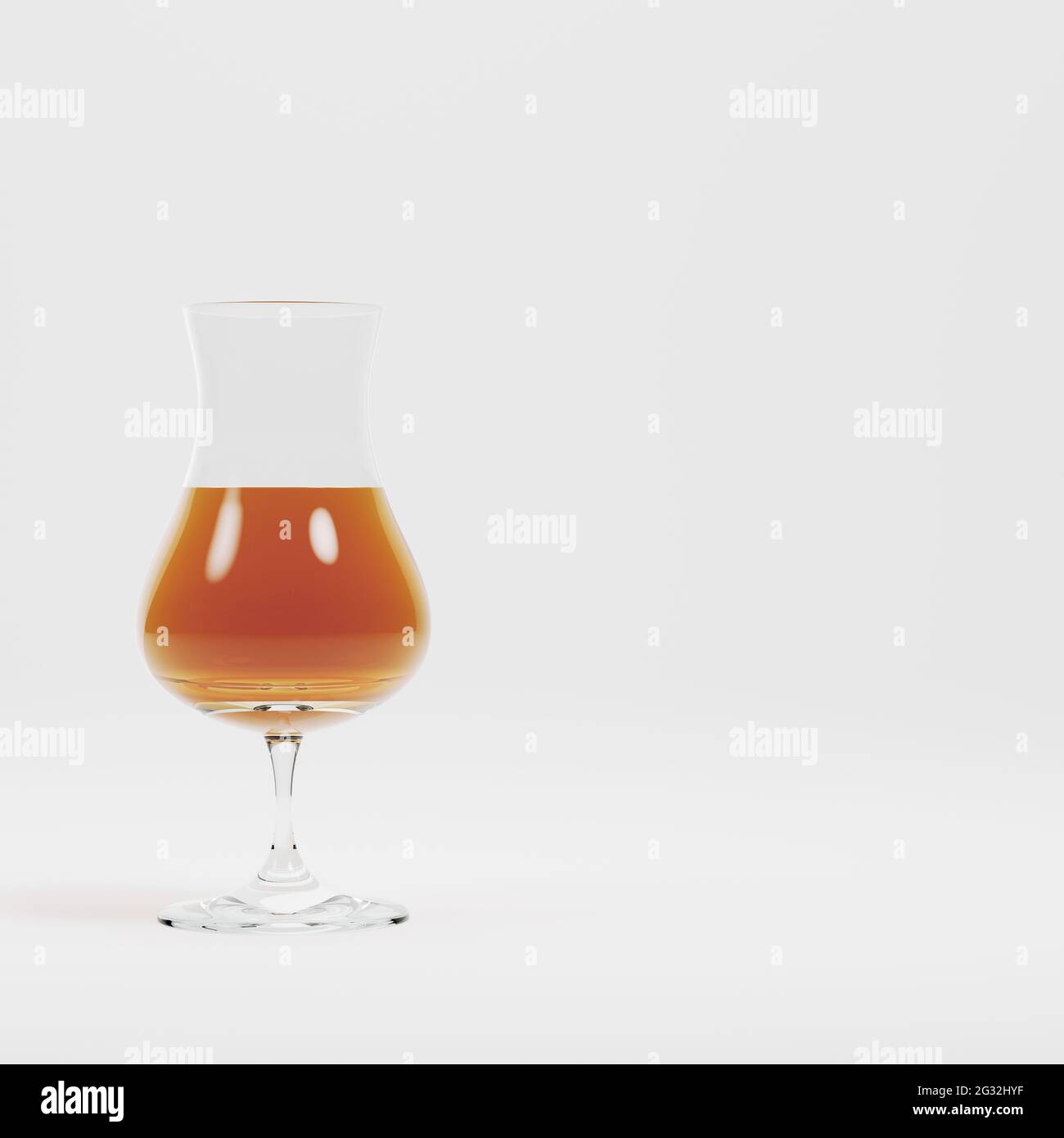 Glass with alcohol on bright background. 3d render Stock Photo - Alamy