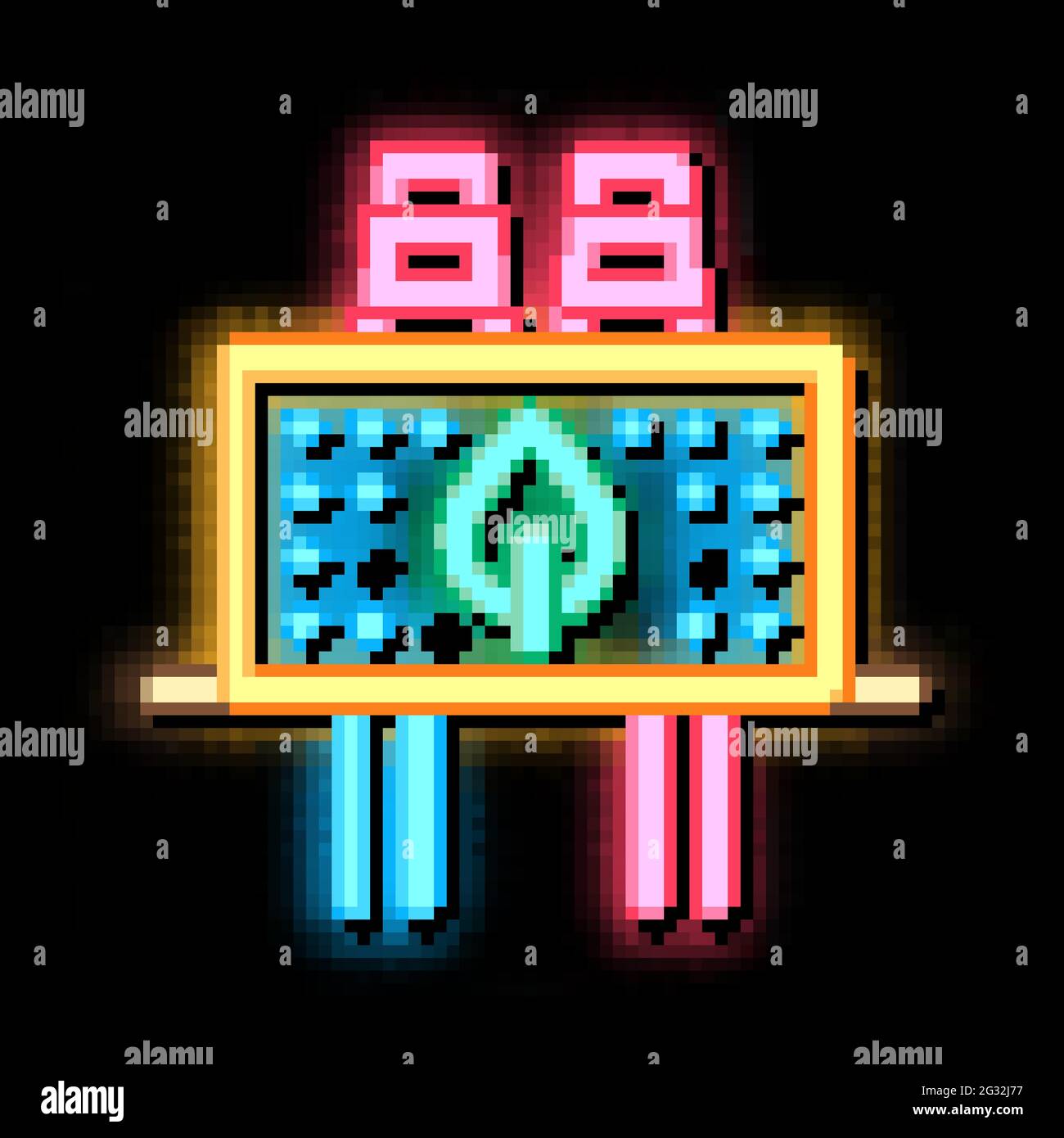 ecology clean factory neon glow icon illustration Stock Vector Image ...