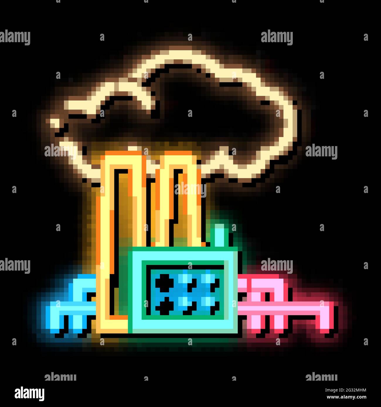 power factory neon glow icon illustration Stock Vector Image & Art - Alamy