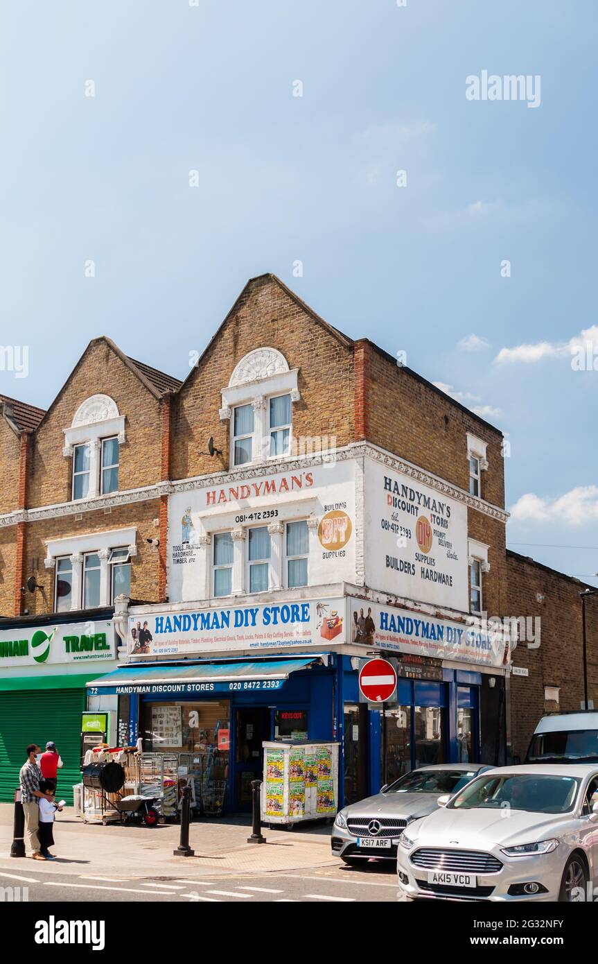 Handymans DIY store Upton Lane, Newham, London Stock Photo - Alamy