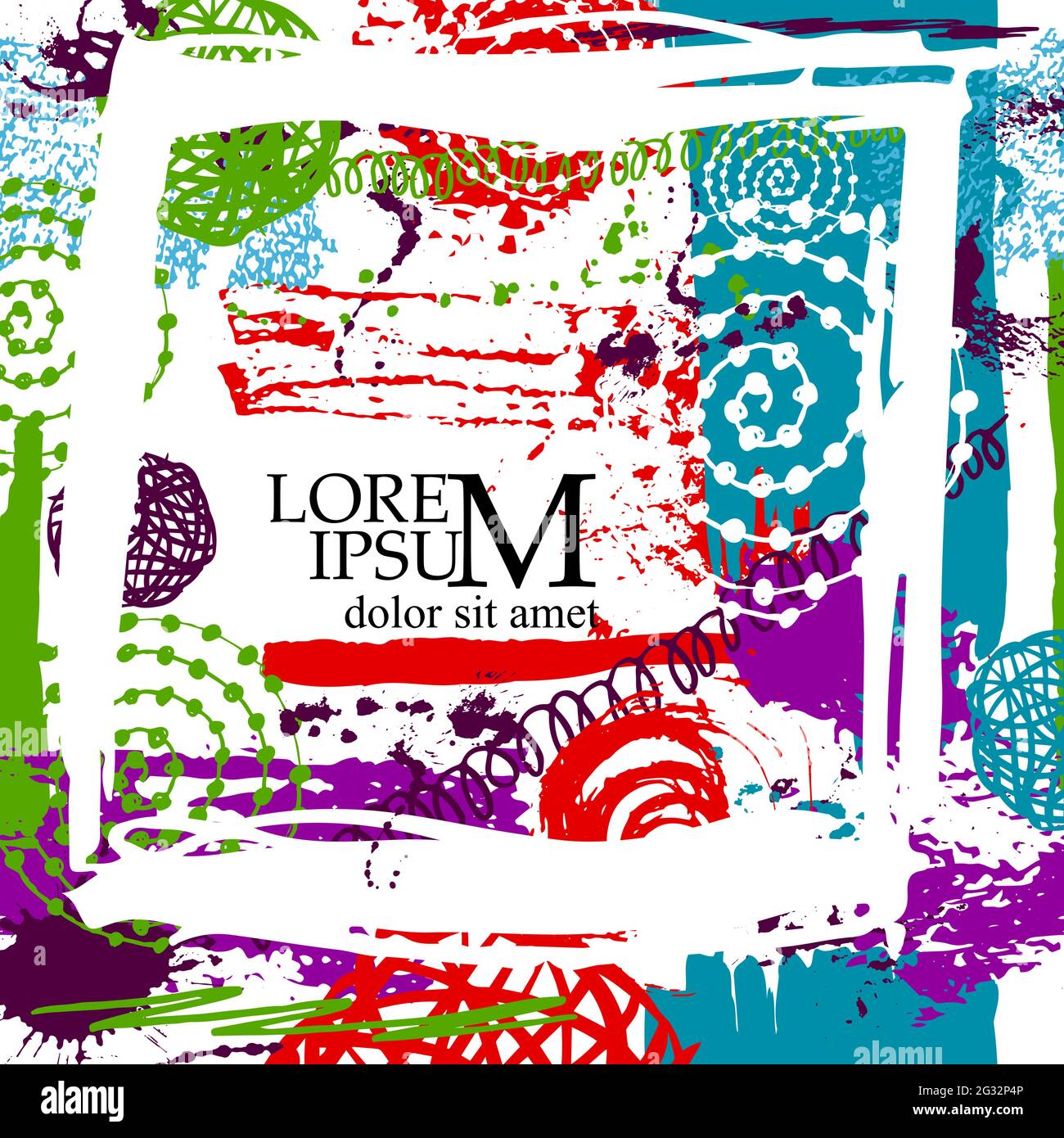 Abstract background for text. With handmade items. Abstract frame made ...