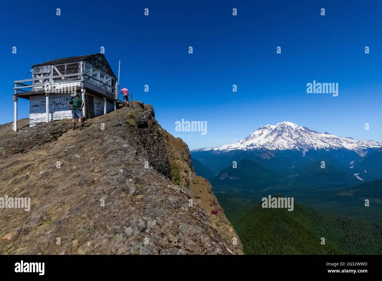High Rock Lookout with its commanding view of Mount Rainier, Gifford ...