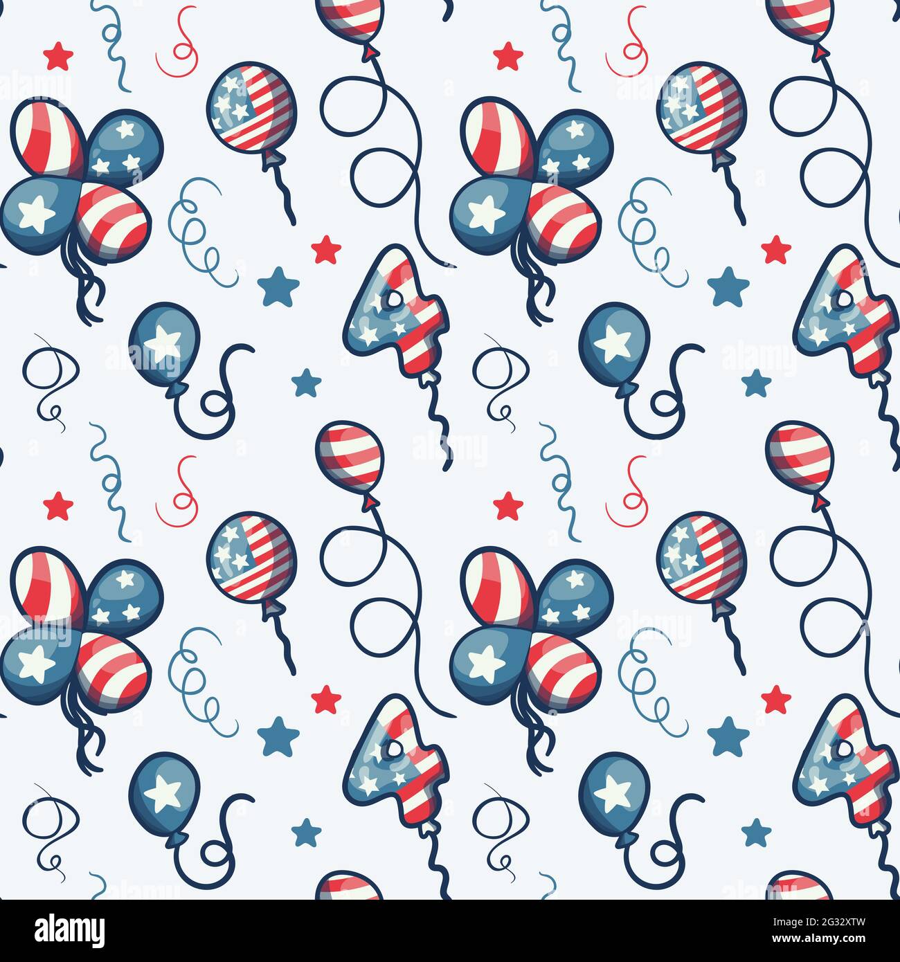 American flag themed balloons Stock Vector Images - Alamy