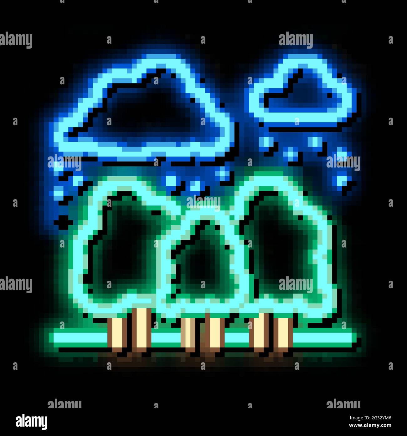 tropical rain neon glow icon illustration Stock Vector Image & Art - Alamy