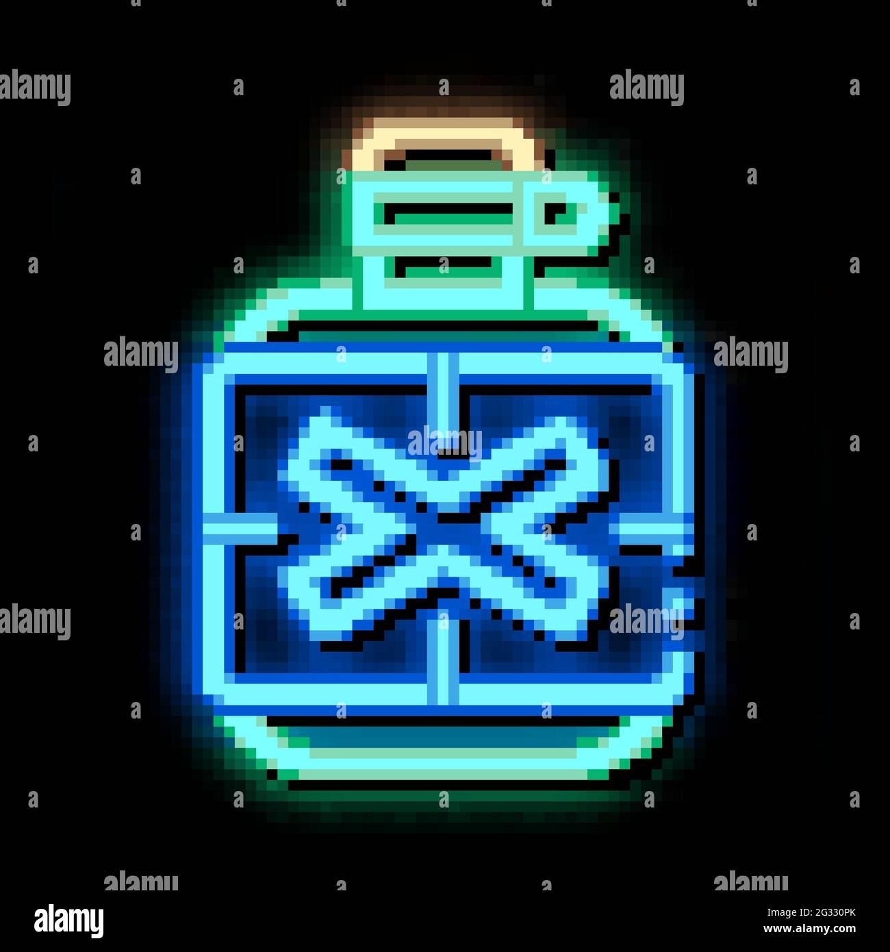 water bottle neon glow icon illustration Stock Vector Image & Art - Alamy