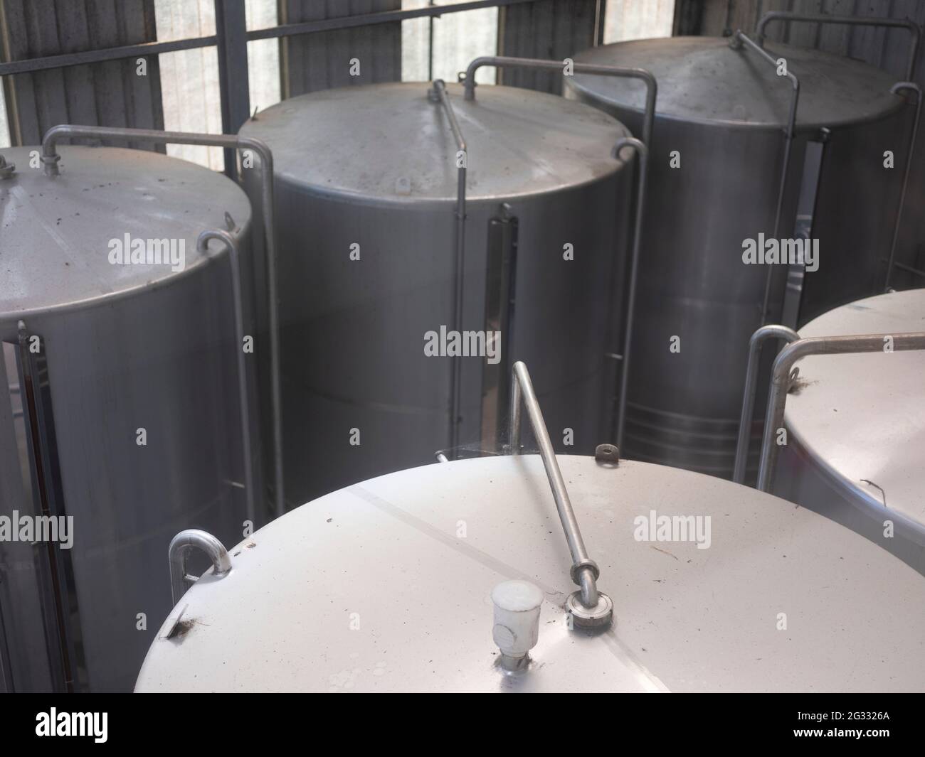 Inside a cider production factory Stock Photo - Alamy