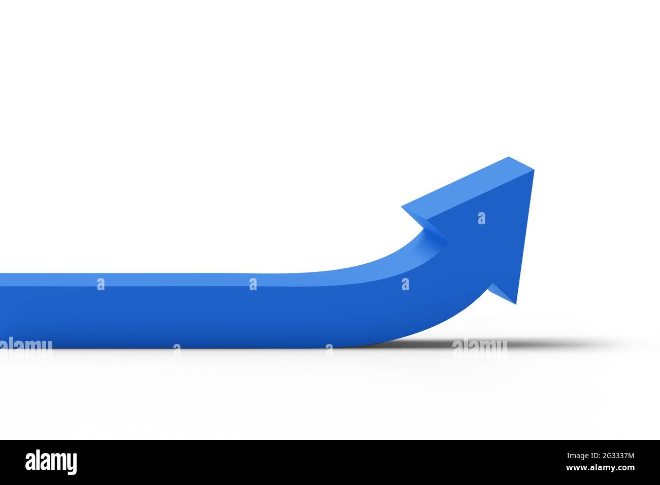 Simple arrow indicating the growth - 3d rendering Stock Photo - Alamy