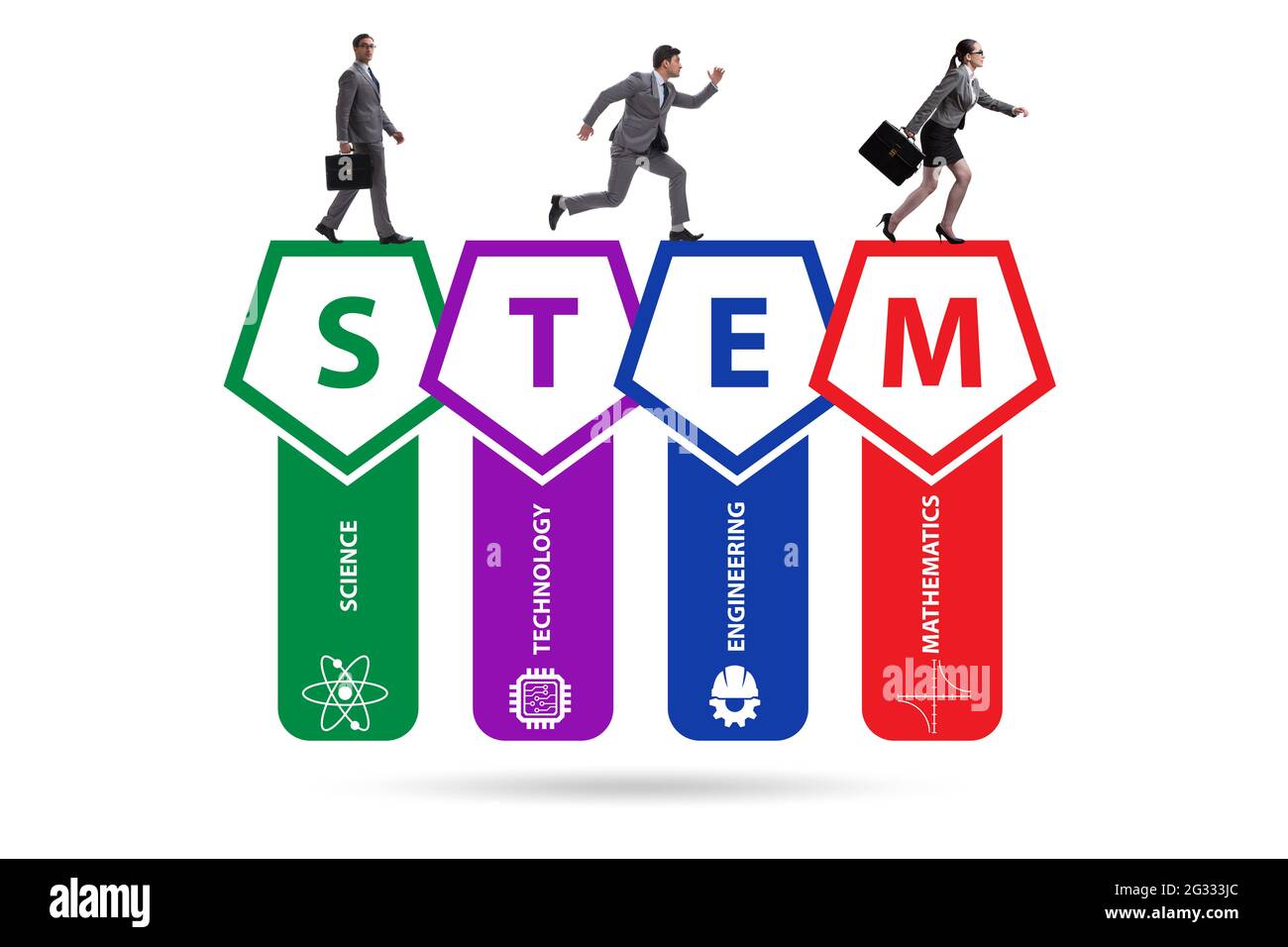 Business people in the STEM education concept Stock Photo - Alamy
