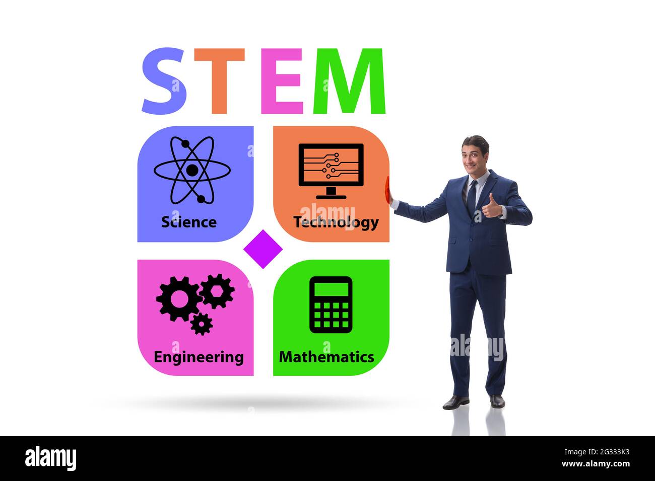 Business people in the STEM education concept Stock Photo - Alamy