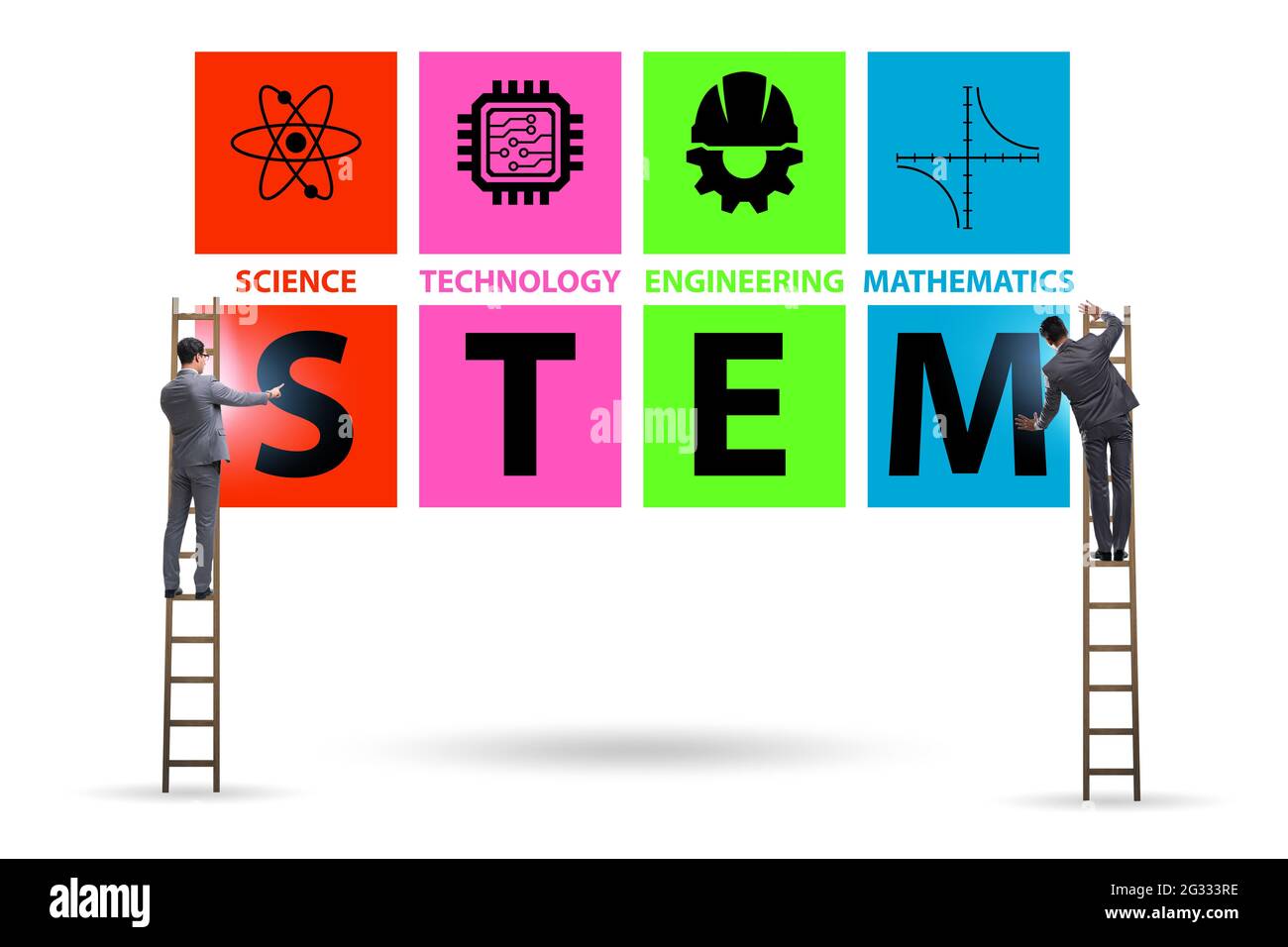 Business people in the STEM education concept Stock Photo - Alamy