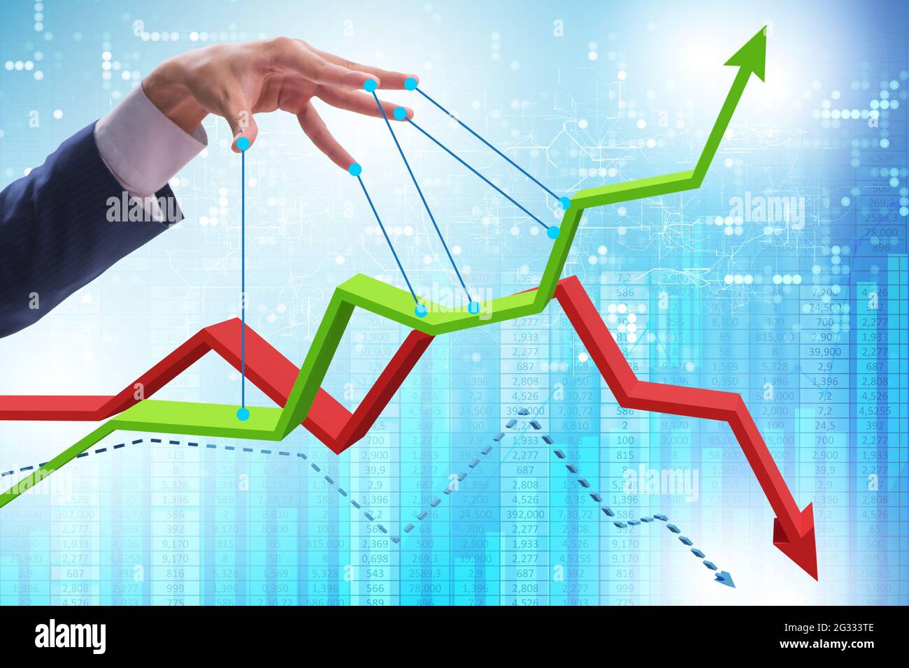 Concept of supporting economic growth in the economy Stock Photo - Alamy