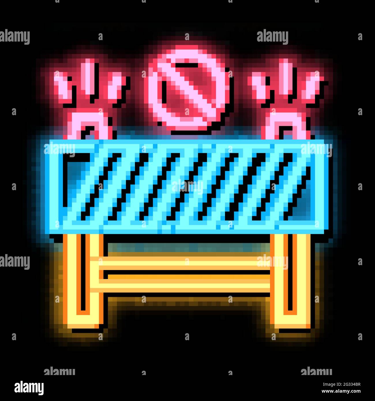 road barrier neon glow icon illustration Stock Vector Image & Art - Alamy