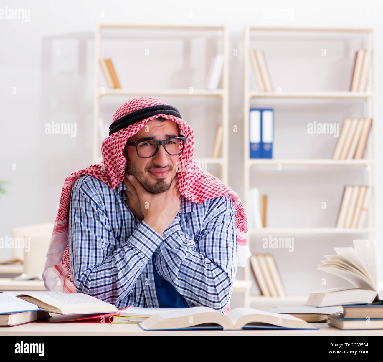 The arab student preparing for university exams Stock Photo - Alamy