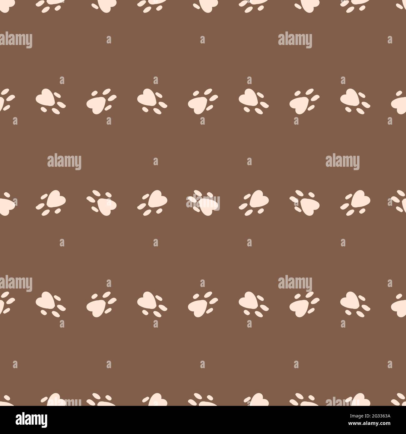 Seamless background paw print gender neutral pattern. Whimsical minimal ...
