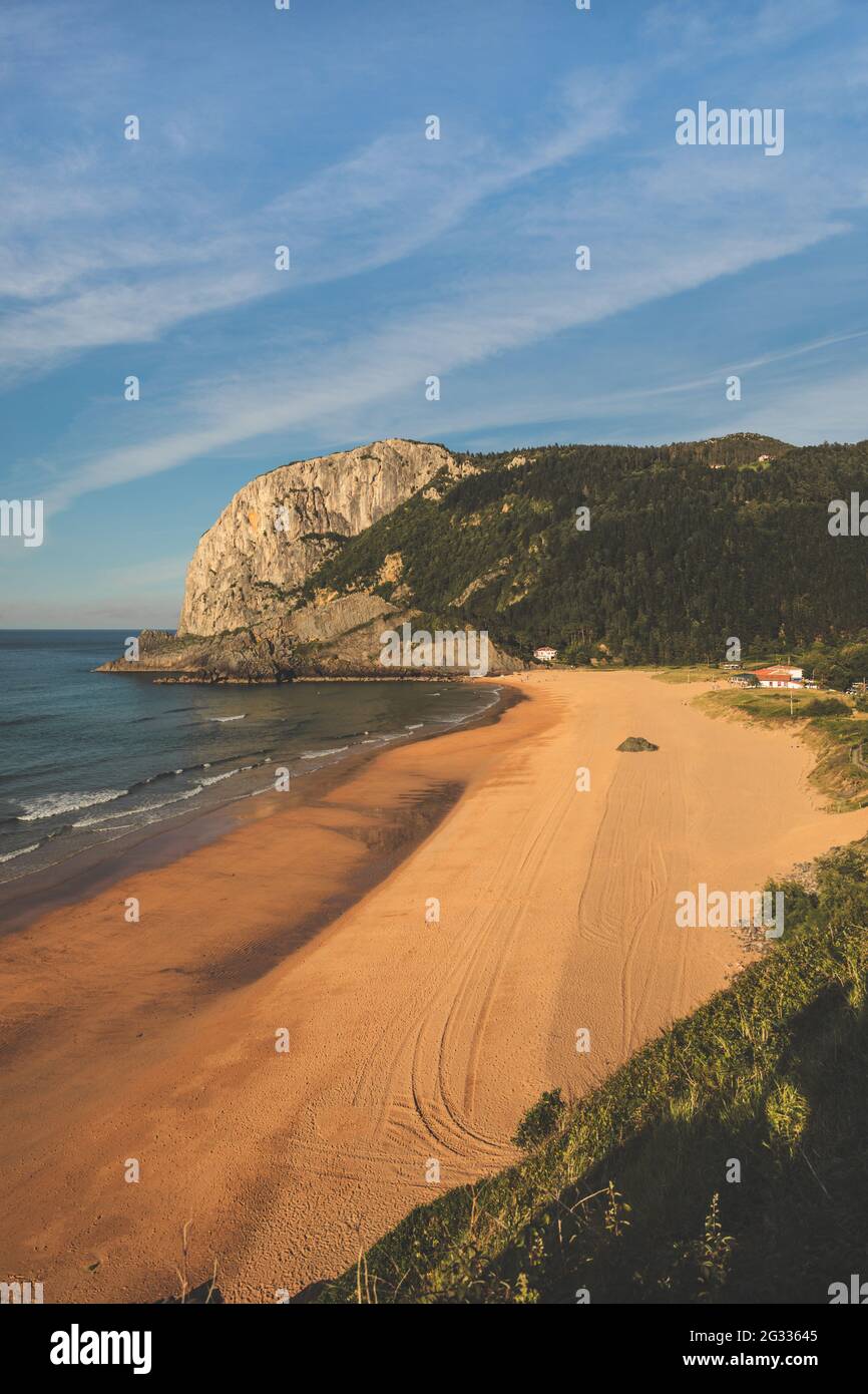 Laga beach at the Basque Country coast Stock Photo - Alamy