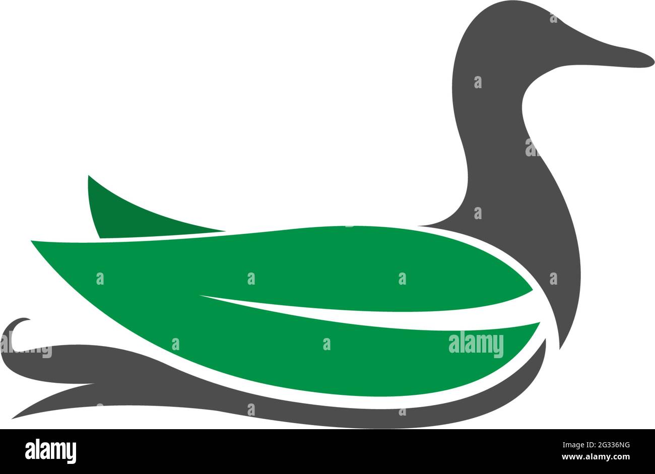 Duck Icon Logo Design Concept Template Illustration Vector Stock Vector