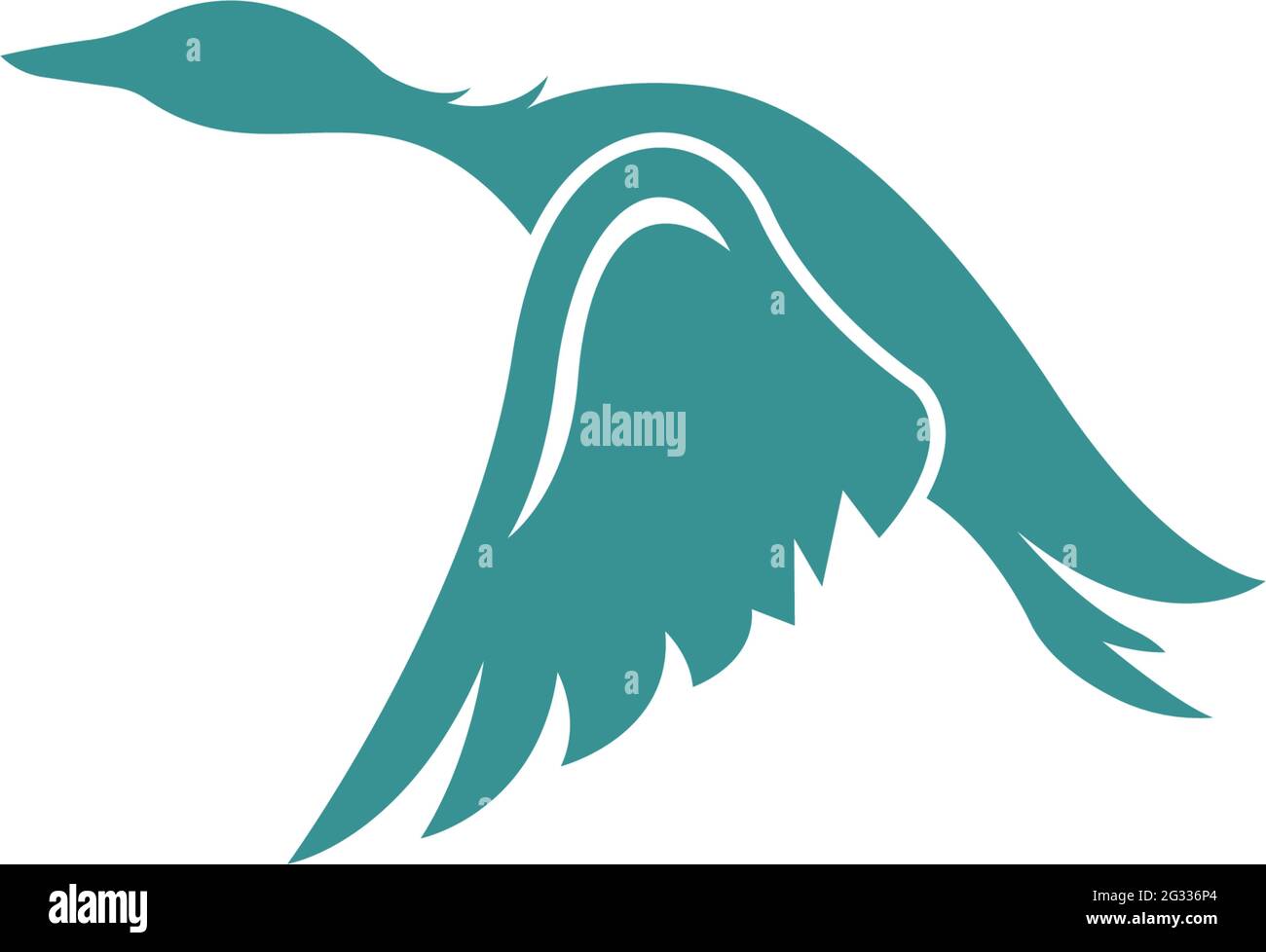 Duck Icon Logo Design Concept Template Illustration Vector Stock Vector